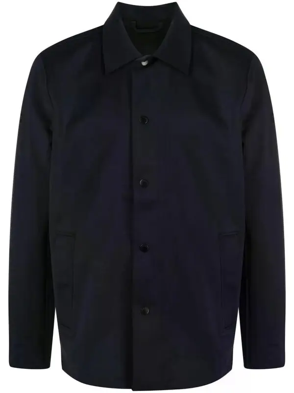 ALPHA TAURI Logo-appliqué Button-up Shirt Jacket