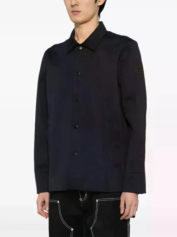 ALPHA TAURI Logo-appliqué Button-up Shirt Jacket