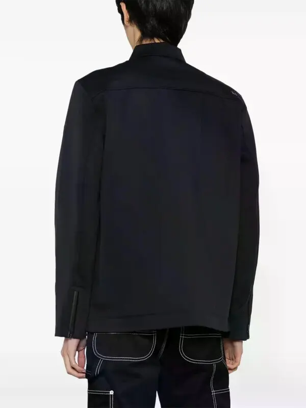 ALPHA TAURI Logo-appliqué Button-up Shirt Jacket