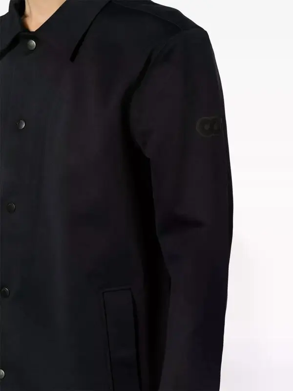 ALPHA TAURI Logo-appliqué Button-up Shirt Jacket