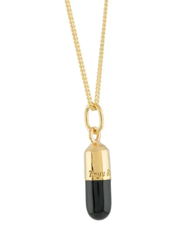 TRUE ROCKS Pill Pendant Necklace - Gold