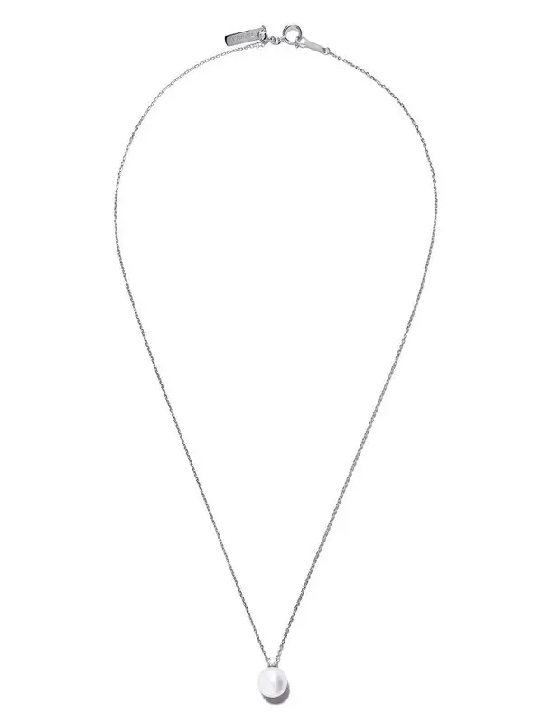 TASAKI 18kt White Gold Akoya Pearl And Diamond Pendant - Silver