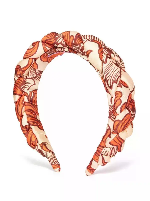 La DoubleJ Padded Braid Headband - Red