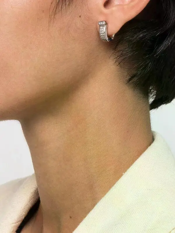 FERRAGAMO Gancini Crystal-embellished Hoop Earrings