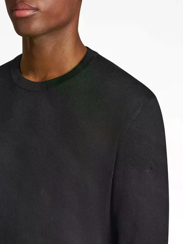 Etro Logo-embroidered Crew-neck Jumper - Black