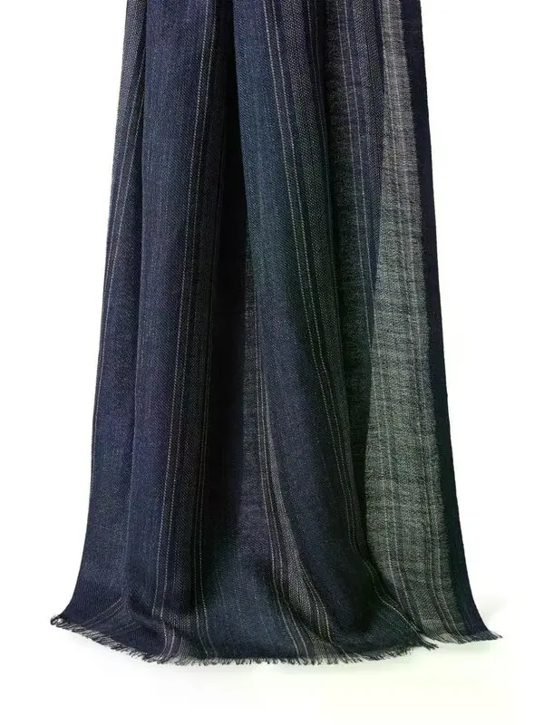 Brunello Cucinelli Stripe-pattern Silk-blend Scarf