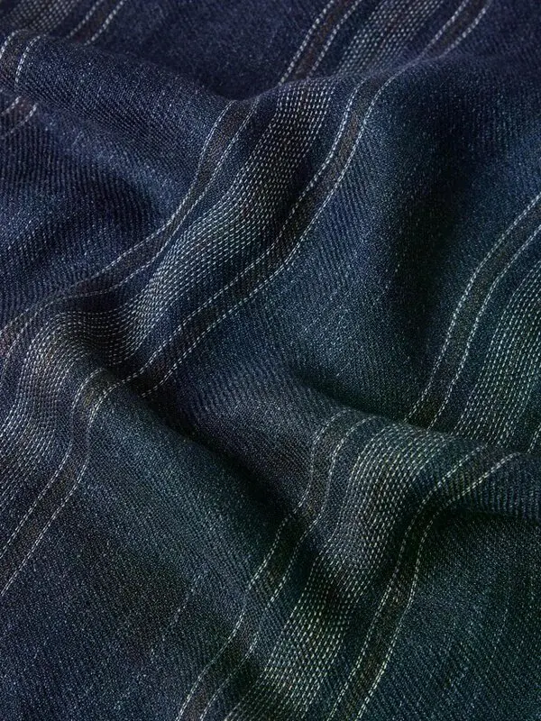 Brunello Cucinelli Stripe-pattern Silk-blend Scarf