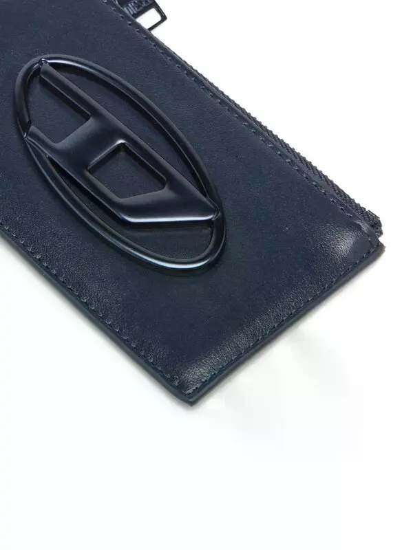 DIESEL® 1dr Logo-plaque Cardholder - Blue