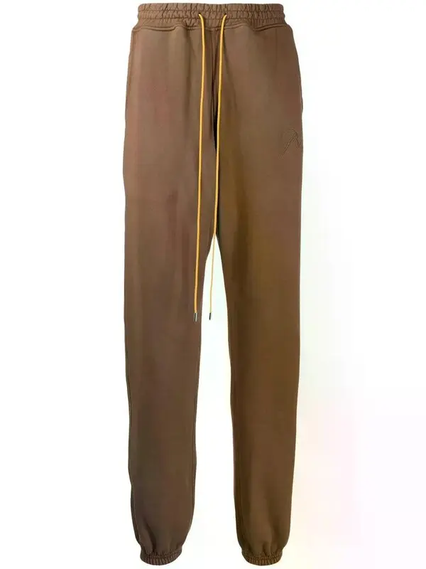 Rhude Drawstring-waist Cotton Track Pants - Brown