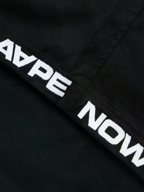 AAPE BY *A BATHING APE Logo-embroidered Elasticated-waist Shorts