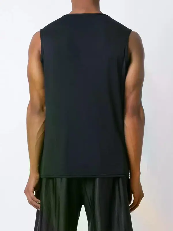 AMIR SLAMA Cotton Logo Print Tank Top