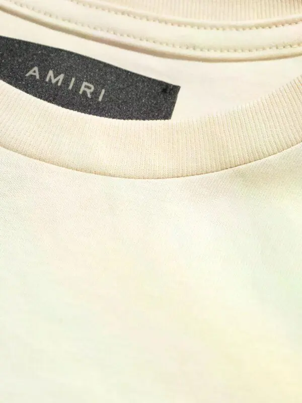 Amiri Embroidered Logo Cotton Crop Top