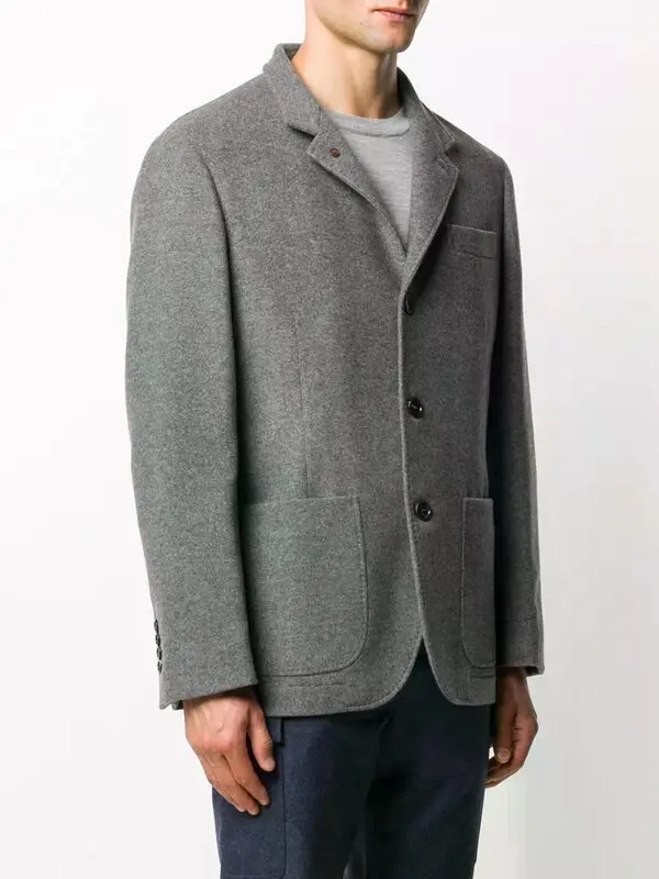 Brunello Cucinelli Boxy Fit Button-down Jacket - Grey