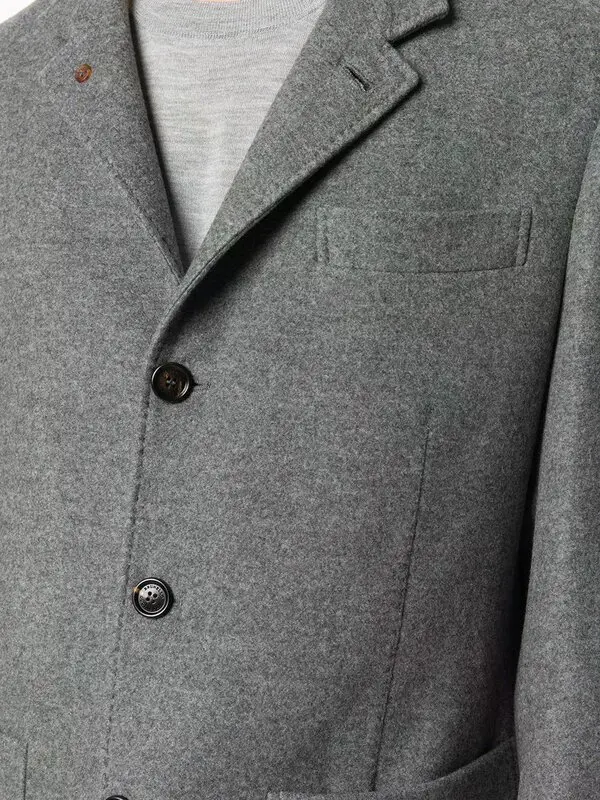 Brunello Cucinelli Boxy Fit Button-down Jacket - Grey