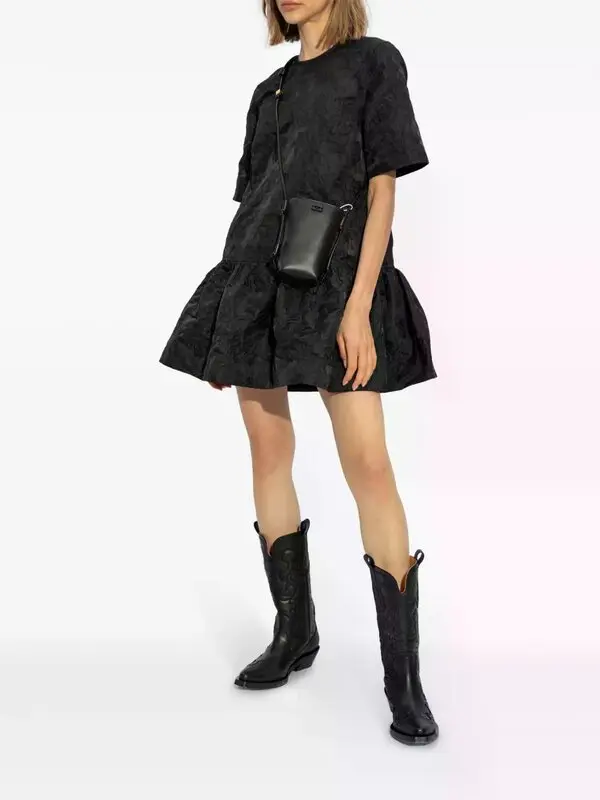 GANNI Botanical Jacquard Mini Dress