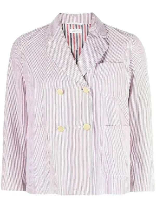 Thom Browne Striped Double-breasted Jacket