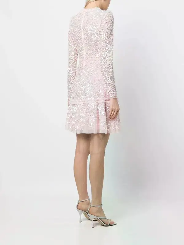 NEEDLE & THREAD Sequin-embellished Skater Dress