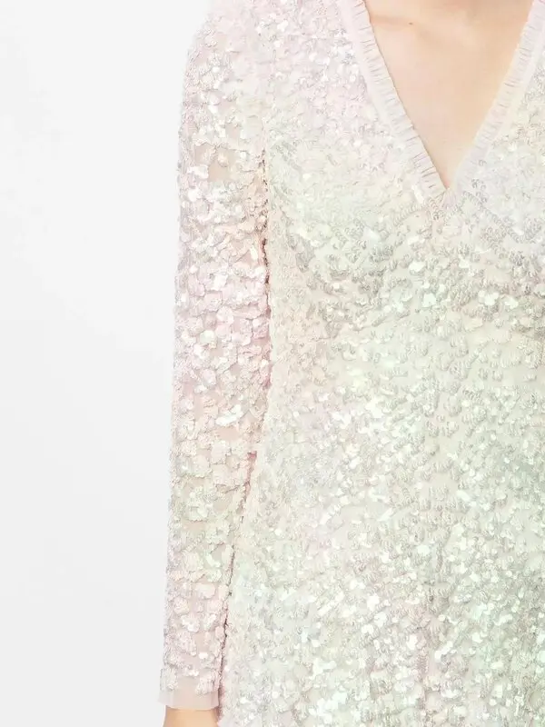 NEEDLE & THREAD Sequin-embellished Skater Dress