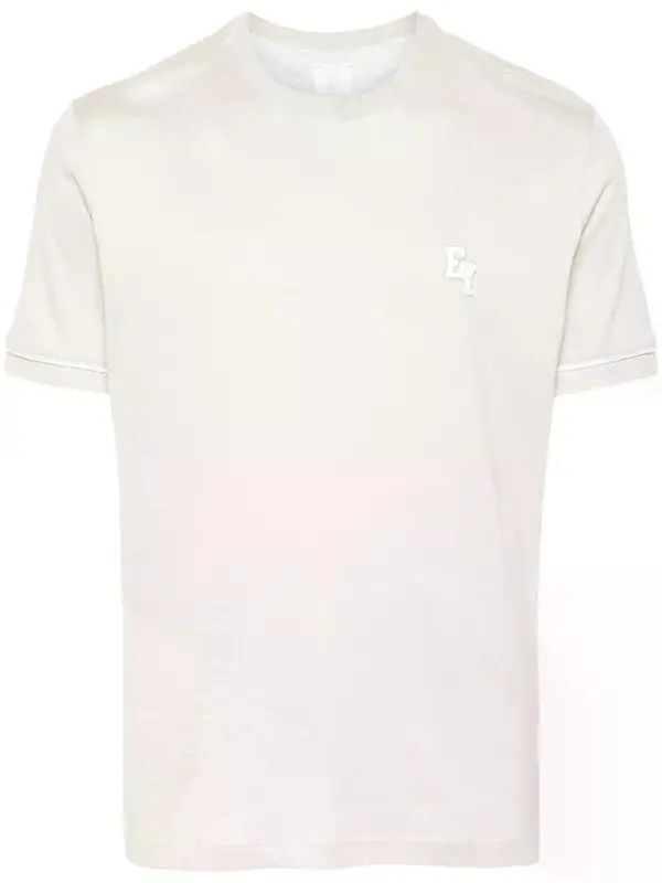 Eleventy Logo-embroidered Cotton T-shirt