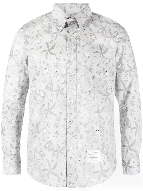 Thom Browne Printed Cotton Shirt