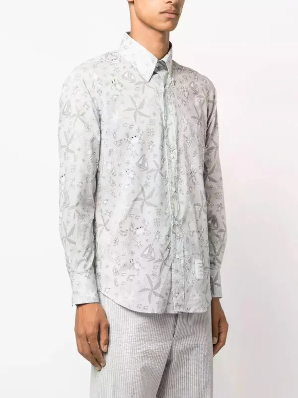 Thom Browne Printed Cotton Shirt