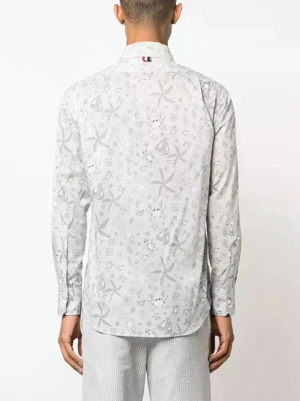 Thom Browne Printed Cotton Shirt
