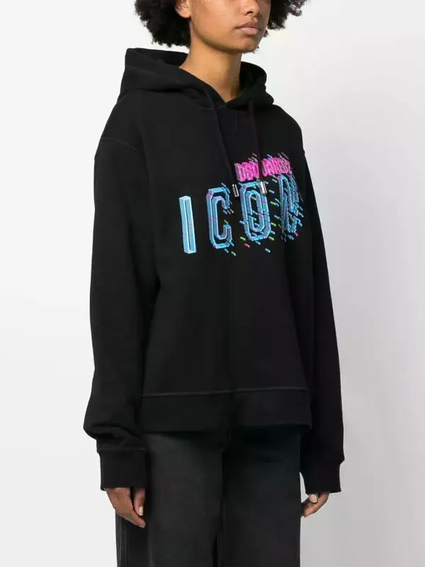 Dsquared2 Logo-print Drawstring Cotton Hoodie