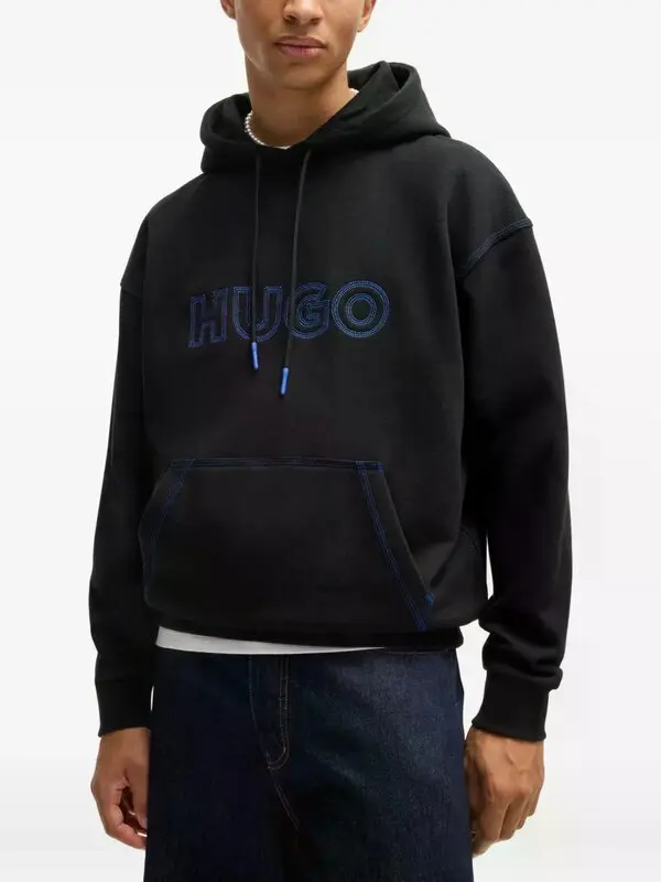 Hugo Stitched-logo Hoodie