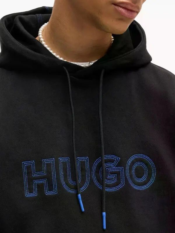 Hugo Stitched-logo Hoodie