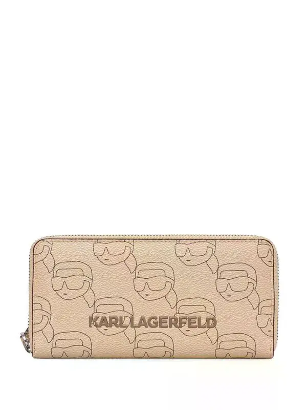 Karl Lagerfeld Ikon Mono Cc Wallet - Neutrals