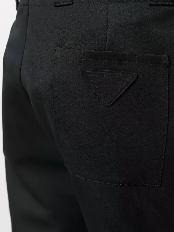 Prada Logo Patch Cropped Trousers