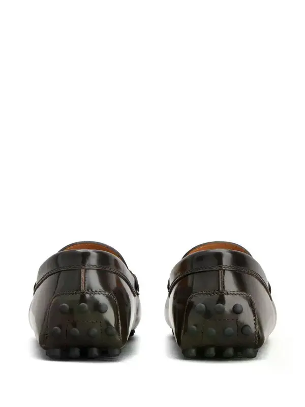 TOD'S Logo-plaque Leather Loafers
