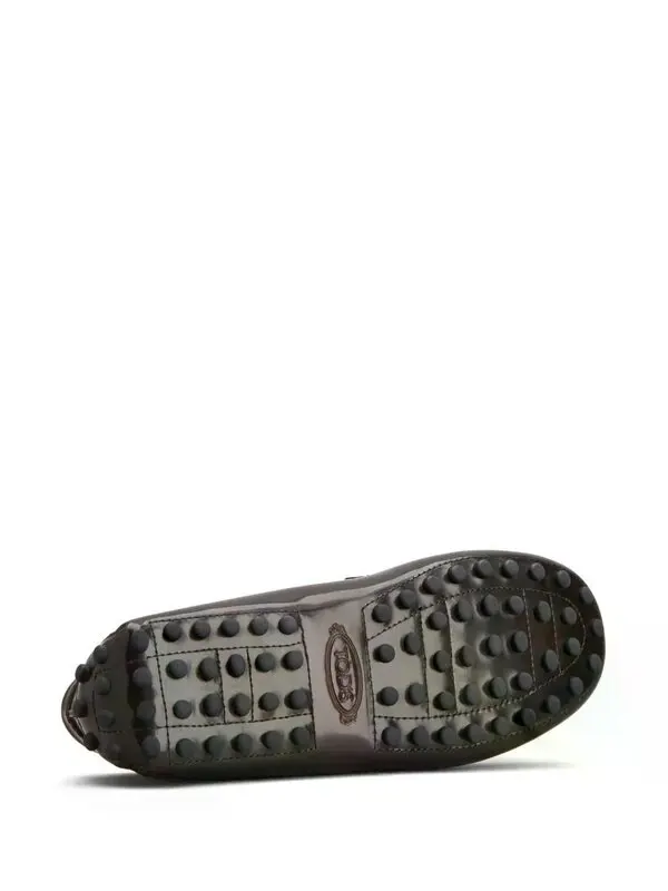 TOD'S Logo-plaque Leather Loafers