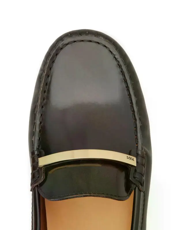 TOD'S Logo-plaque Leather Loafers