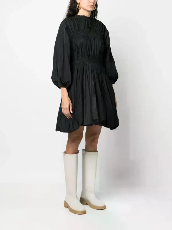 JIL SANDER Long-sleeved Pleated Minidress