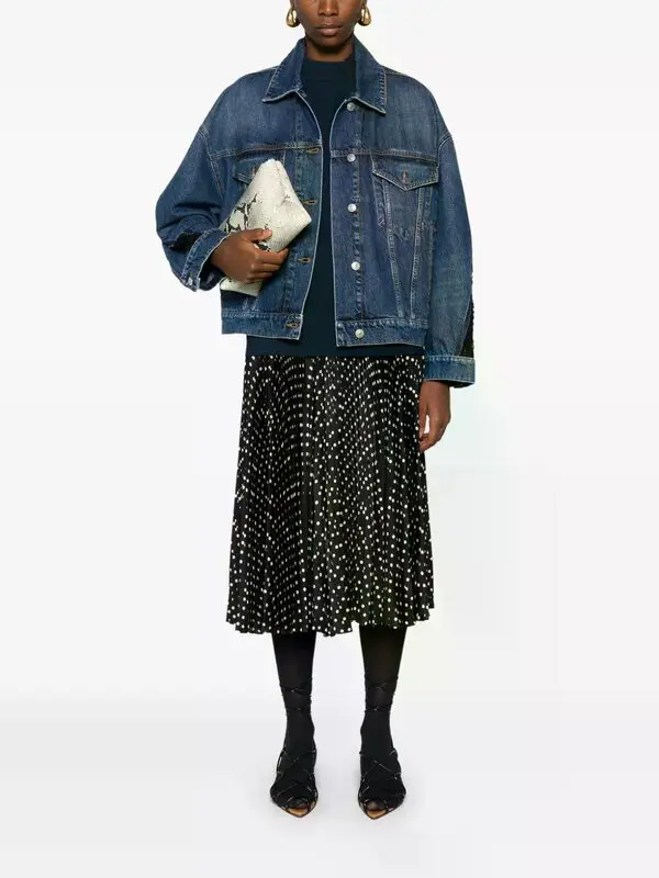 Stella McCartney Lace-detailed Denim Jacket