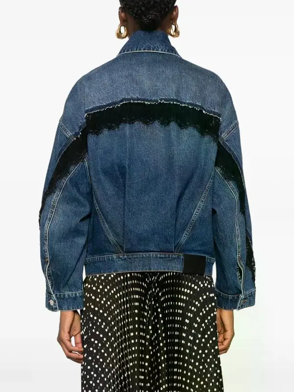 Stella McCartney Lace-detailed Denim Jacket
