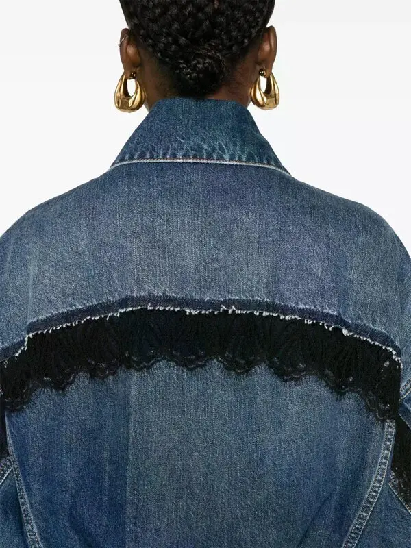 Stella McCartney Lace-detailed Denim Jacket