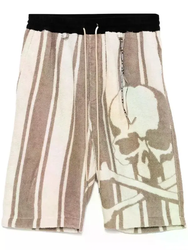 MASTERMIND WORLD Logo-jacquard Shorts - Neutrals