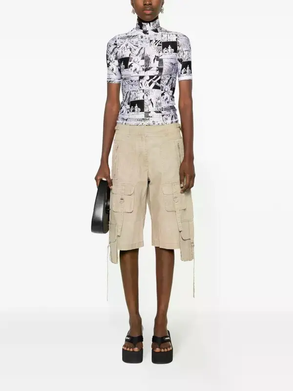Coperni Funnel-neck Cartoon-print T-shirt