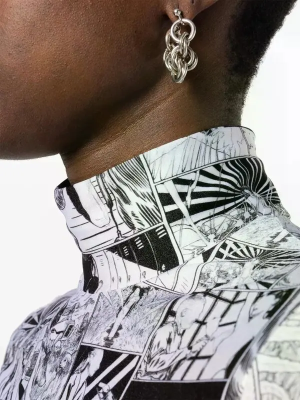 Coperni Funnel-neck Cartoon-print T-shirt