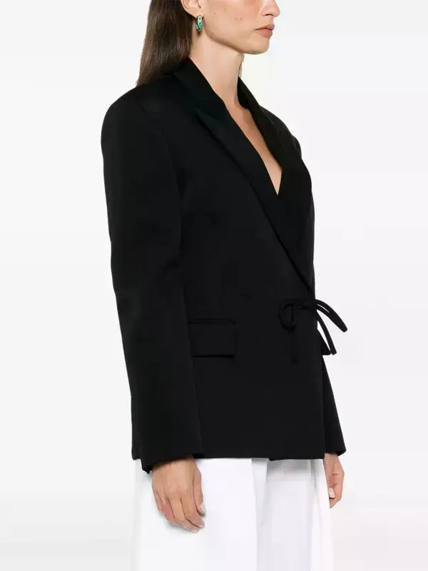 Valentino Garavani Bow-embellished Double-breasted Blazer