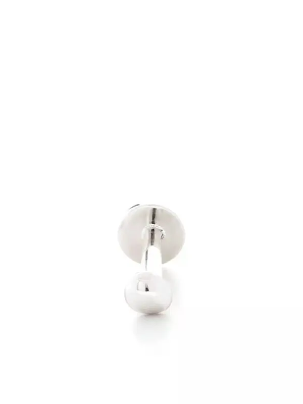 Monica Vinader 14kt White Gold Nura Mini Pebble Single Earring - Silver