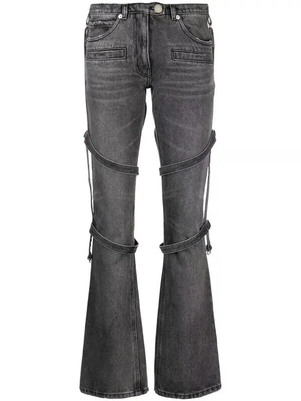COURREGES Multi-strap Flared Jeans