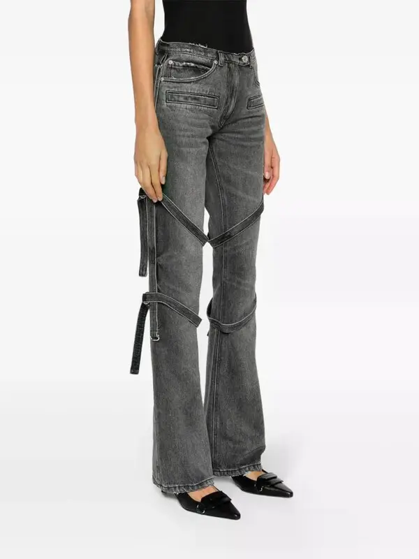 COURREGES Multi-strap Flared Jeans