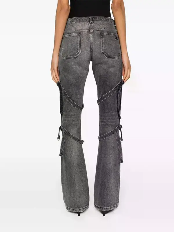 COURREGES Multi-strap Flared Jeans