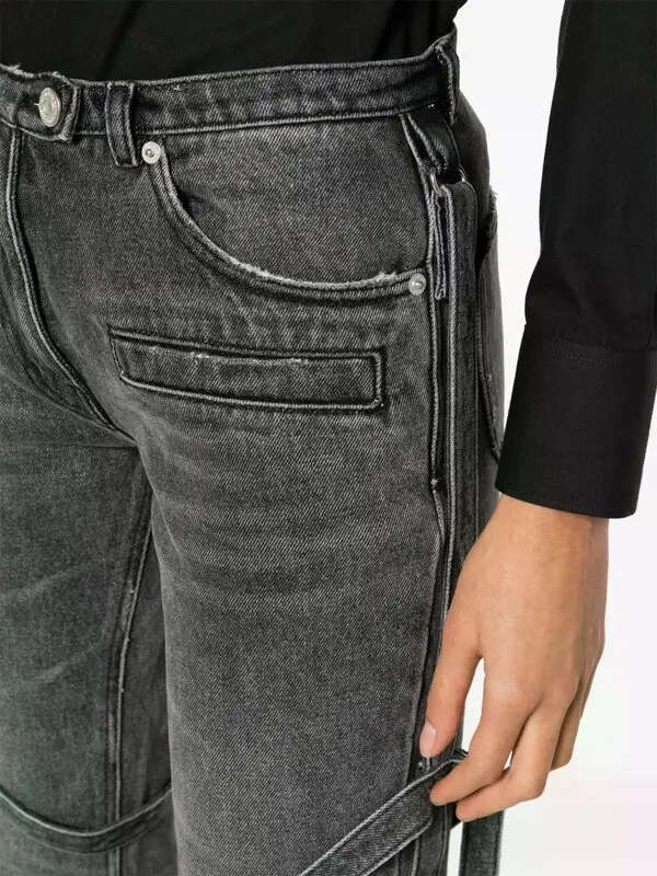 COURREGES Multi-strap Flared Jeans