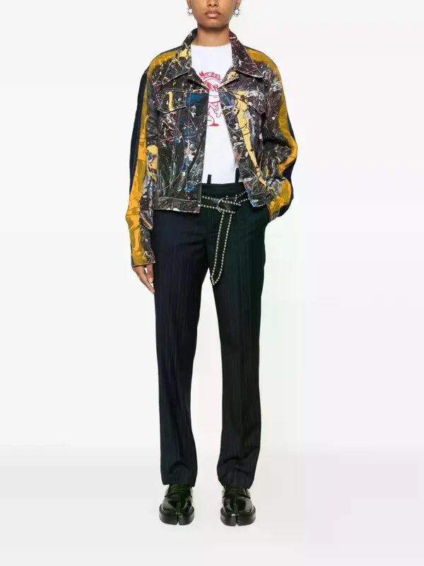 CHARLES JEFFREY Painted Denim Jacket