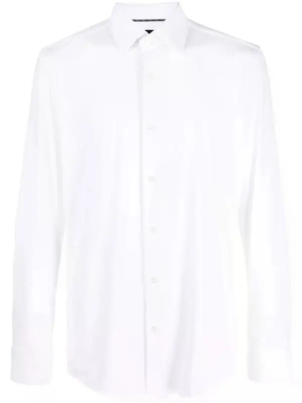 BOSS Pointed-collar Long-sleeve Shirt - White