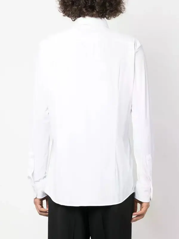 BOSS Pointed-collar Long-sleeve Shirt - White